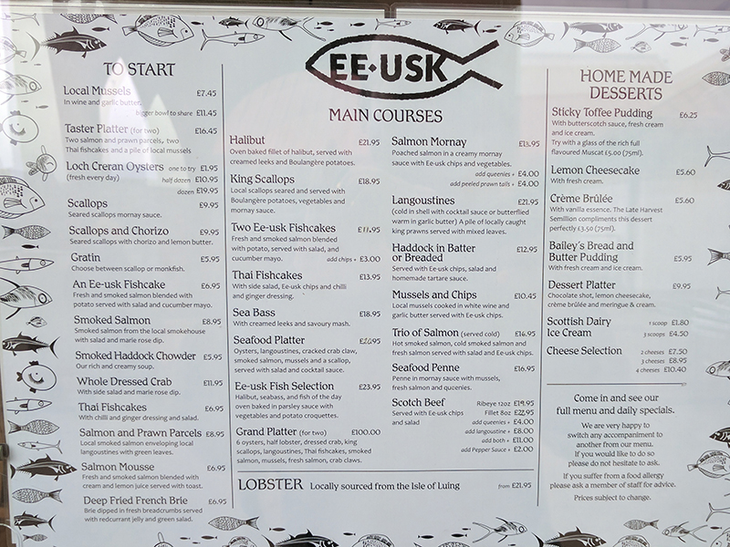 Ee-Usk: Menu | My Annoying Opinions