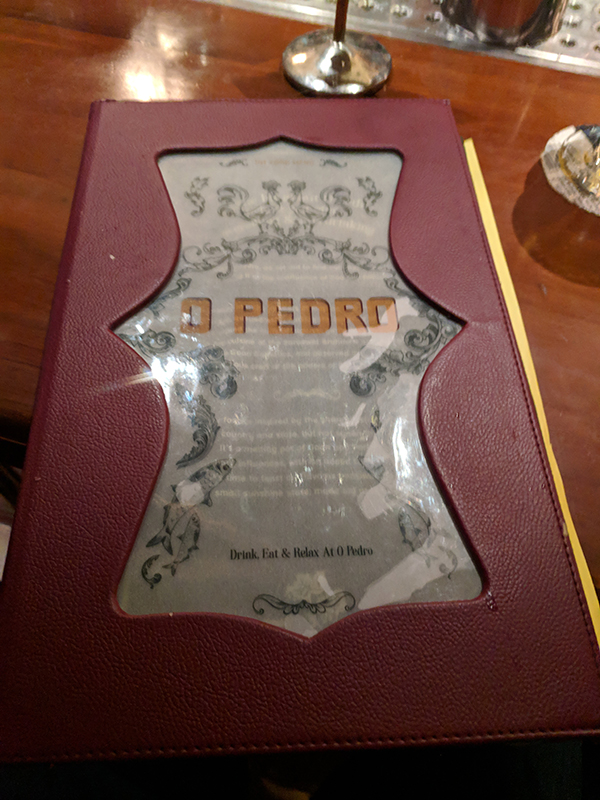 O Pedro, Menu | My Annoying Opinions