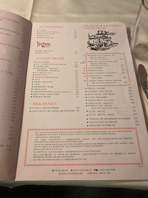 Mocambo, Menu, Desserts | My Annoying Opinions