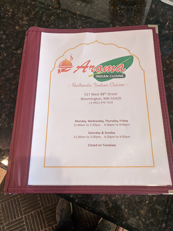 Aroma, Menu | My Annoying Opinions