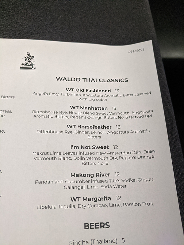 Waldo Thai, Menu, Waldo Thai Classics | My Annoying Opinions