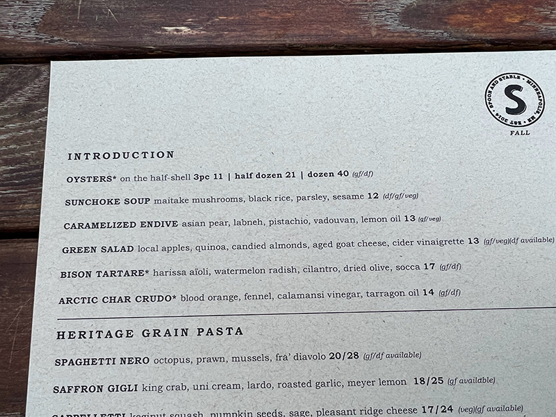 Spoon and Stable, Menu, Introductions | My Annoying Opinions