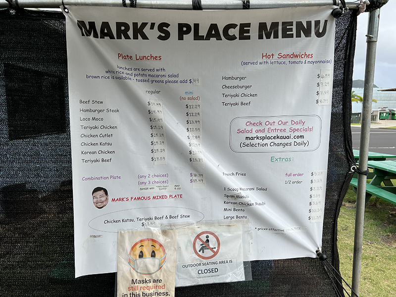 Mark’s Place, Menu | My Annoying Opinions