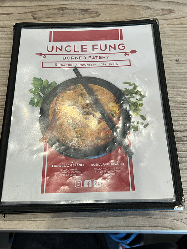 Uncle Fung, Menu | My Annoying Opinions