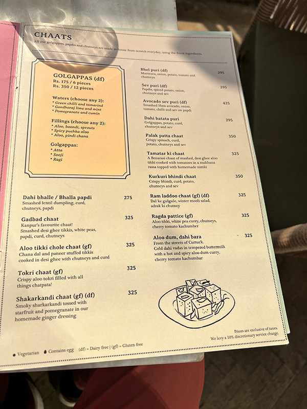 Bhawan, Menu, Chaats | My Annoying Opinions