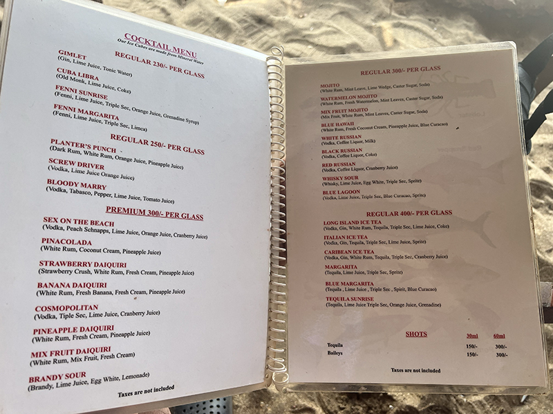 Blue Lagoon, Cocktail Menu | My Annoying Opinions