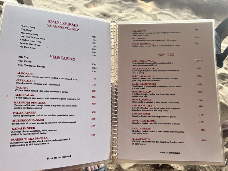 Blue Lagoon, Menu, Main Courses | My Annoying Opinions