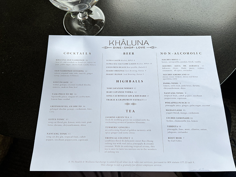 Khaluna, Menu, Drinks | My Annoying Opinions