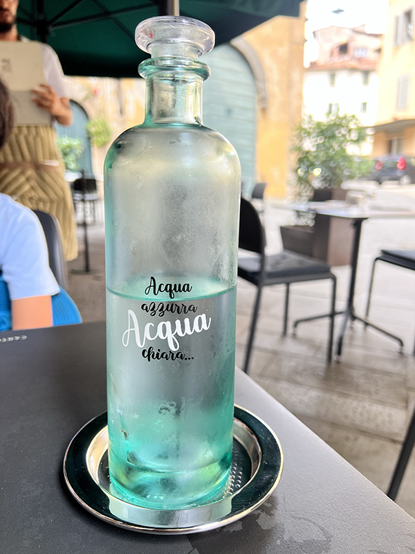 Osteria Cantine Bernardini, Cold water, very important | My Annoying ...