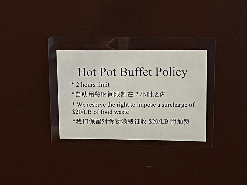 Kung Fu Hotpot, Hot Pot Buffet Policy | My Annoying Opinions