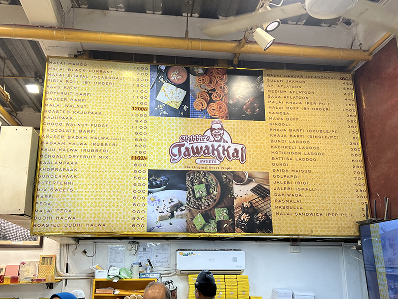 Bombay Casual, Shabbir’s Tawakkal, Sweets Menu | My Annoying Opinions
