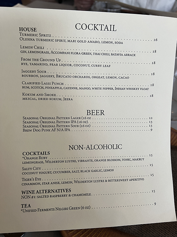 Copra, Menu, Cocktails, Beer, Non-Alcoholic | My Annoying Opinions