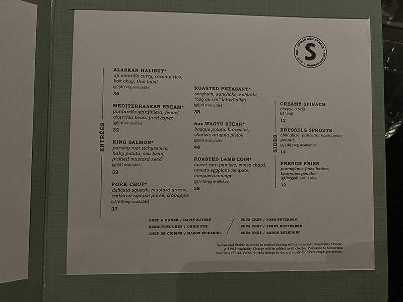 Spoon and Stable, Menu, Entrees | My Annoying Opinions