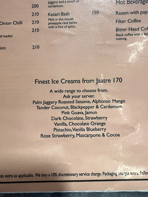 Carnatic Cafe, Menu 8 | My Annoying Opinions