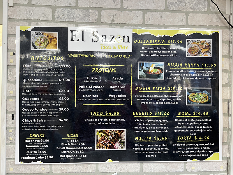 El Sazon Tacos & More, Menu | My Annoying Opinions